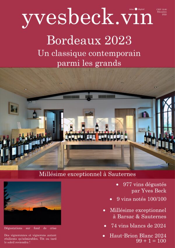 Bordeaux 2023 - Les livrables - sans abonnement annuel - Yves Beck